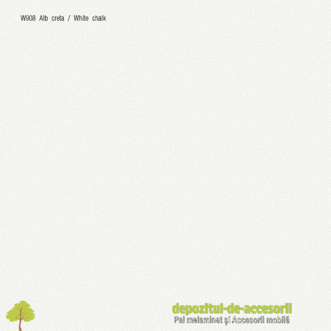 PAL Melaminat Alb creta W908 ST2 Egger